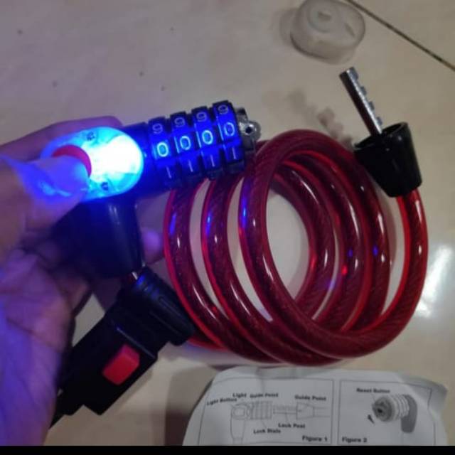 Jual GEMBOK KUNCI SEPEDA PAKAI PIN | Shopee Indonesia