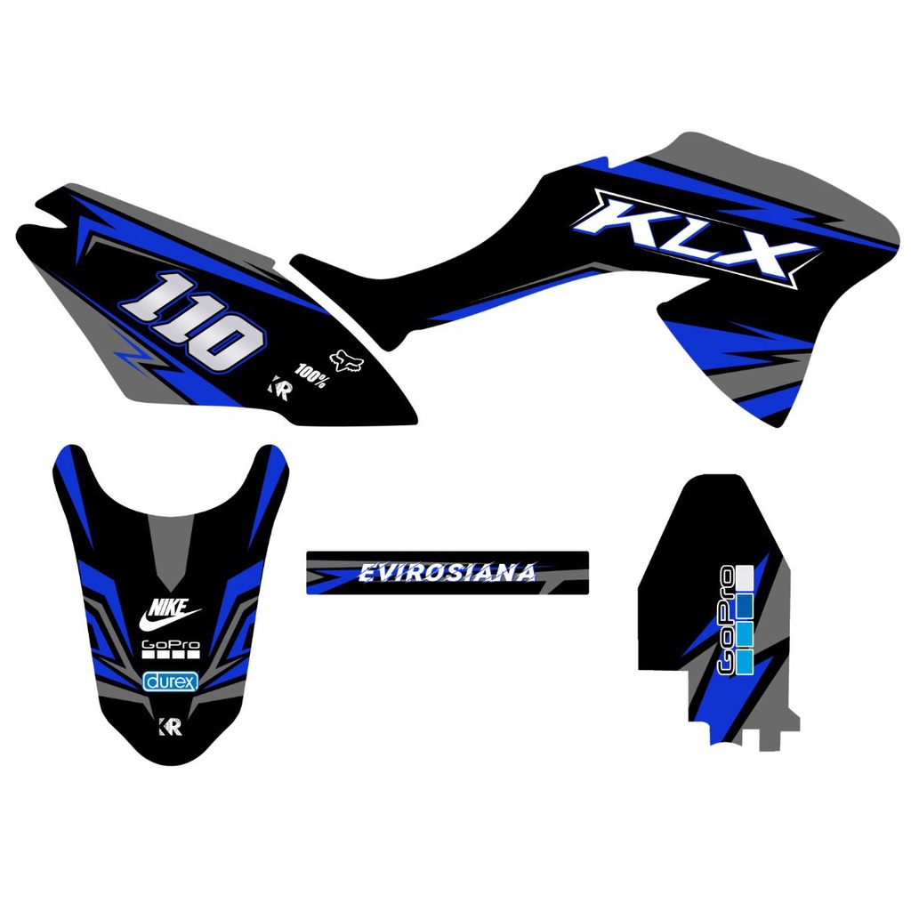 Jual Stiker Decal KLX / DTRACKER / CRF MAX DECAL PREMIUM Custom Desain ...