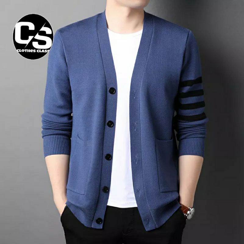 Jual Cardigan Pria / Cardigan Casual Pria / Cotton Rajut Halus Premium ...