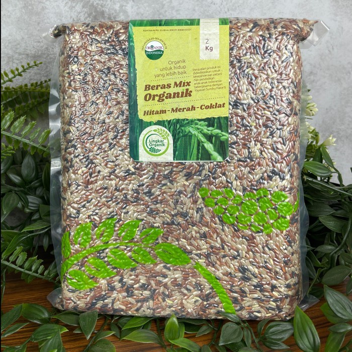 Jual Beras Mix Organik 2 Kg Hitam Coklat Merah Lingkar Organik | Shopee ...