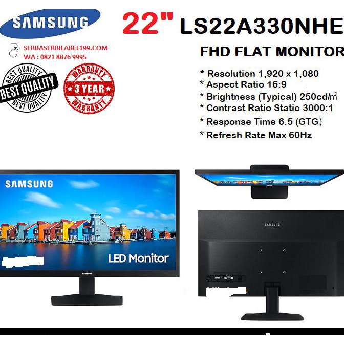 Jual SAMSUNG 22" inch LS22A330NHE LED Full HD Flat Monitor LS22A330 ...