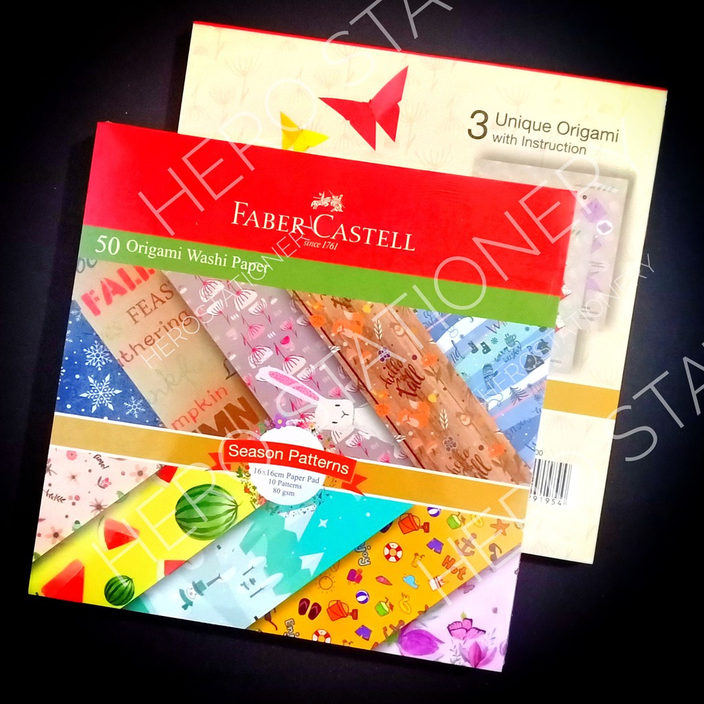 Jual Faber-castell washipaper kertas origami paper season patterns 10 ...