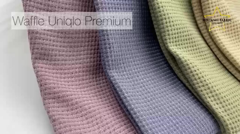 Jual Bahan Kain Knit Waffle Uniqlo Premium Spandex per 0,5 kg | Shopee ...