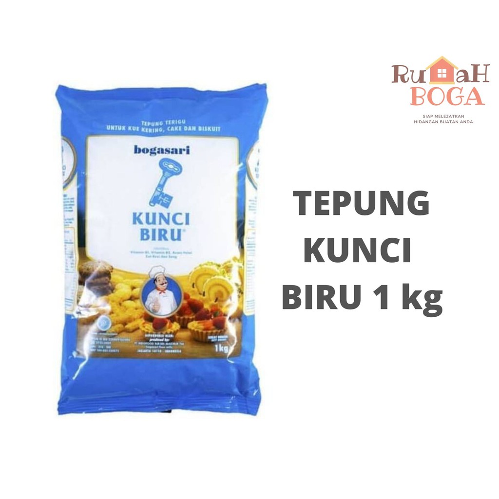 Jual Tepung Terigu BOGASARI KUNCI BIRU Kemasan 1kg 1 Kg Protein Rendah ...