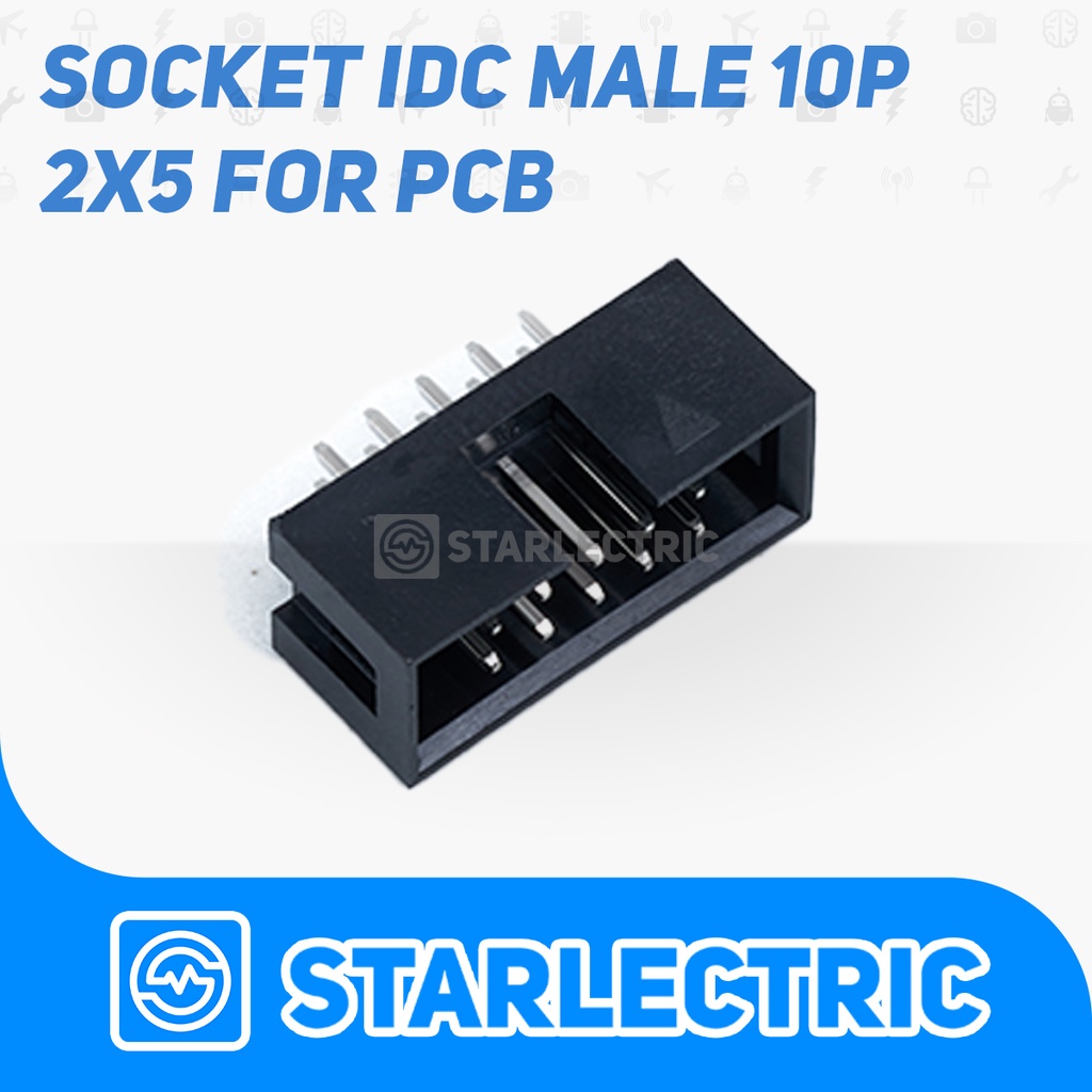 Jual Socket IDC Pin 10p 10Pin SOKET 2x5 10 Pin Header Male DC3-10P ...