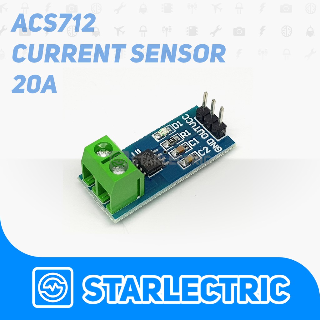 Jual ACS712 Current Sensor / Sensor Arus 20A | Shopee Indonesia