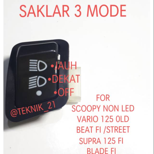 Jual SAKLAR 3 MODE SAKLAR ON OFF SAKLAR 3 TITIK HONDA | Shopee Indonesia