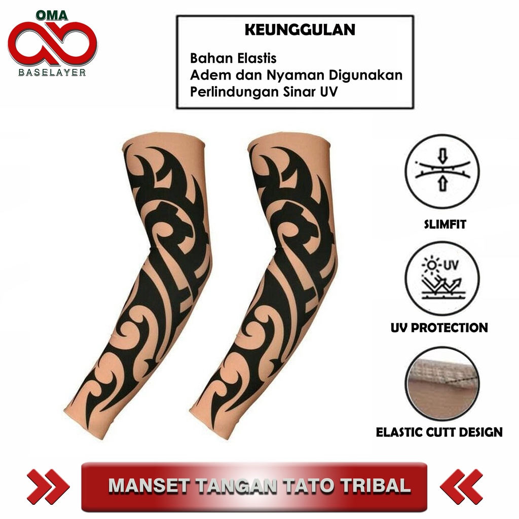 Jual Manset Tato Tattto Tangan Pria Motif Tribal | Shopee Indonesia