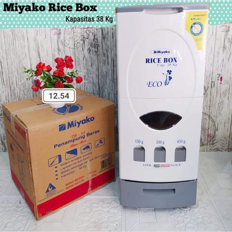 Jual MIYAKO RICE BOX 38KG TB38 / TEMPAT BERAS | Shopee Indonesia