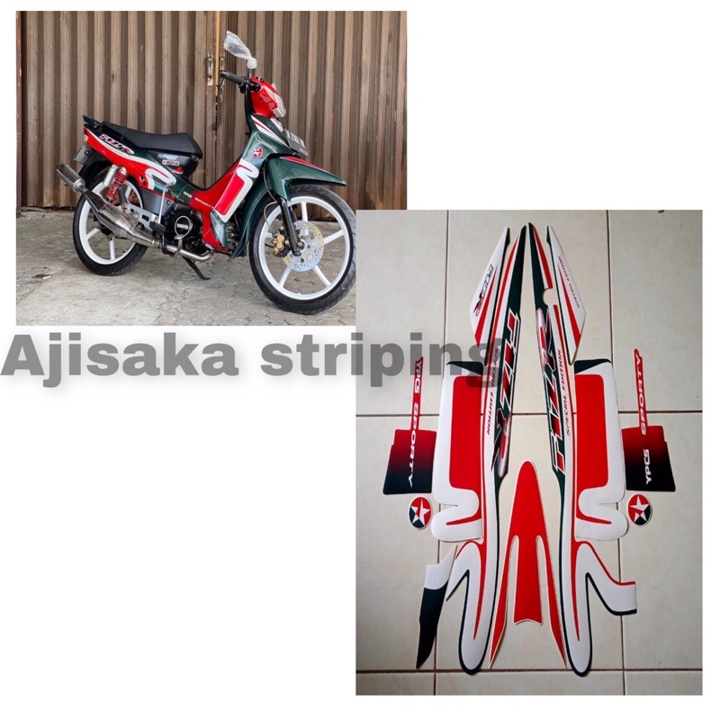 Jual stiker motor fiz r caltex / striping motor f1z r caltex hijau ...