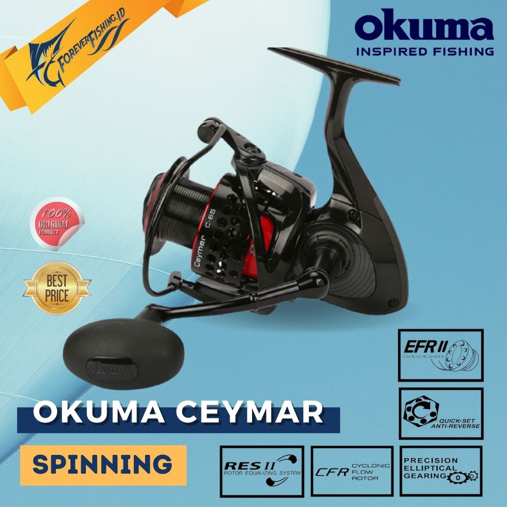 Jual REEL OKUMA CEYMAR C-10 C-25 C-30 C-35 C-40 SPINNING ...