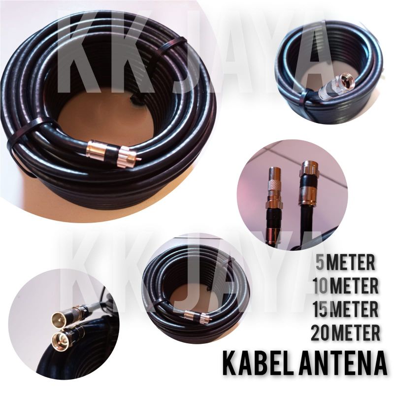 Jual Kabel Antena TV DIGITAL HIGH QUALITY USA Jak Besi/Kabel antena 10m,15m,20m,5m,2m,1m/ kabel ...