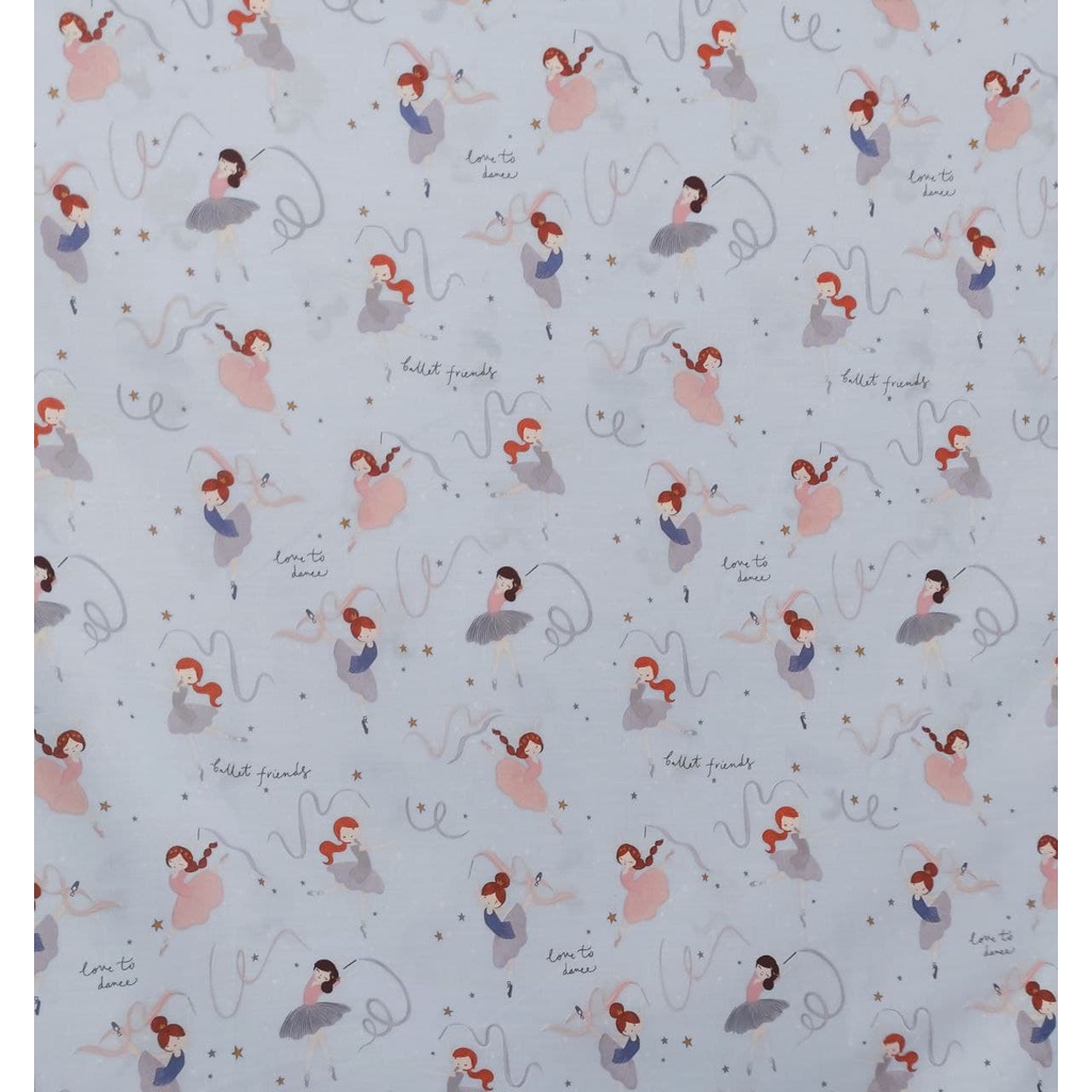 Jual KONICO Bahan Kain Sprei katun Motif tabur Anak BALLET TWIRL | ELBHE STAR CATRA GROW ...