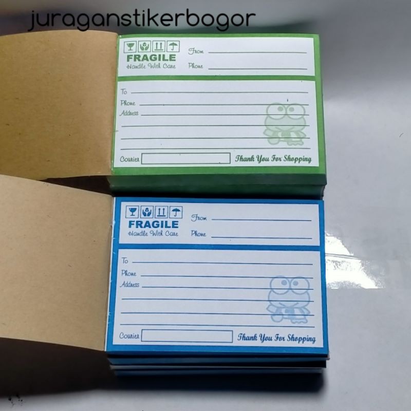 Jual label pengiriman olshop isi 100 lembar / label pengiriman barang ...