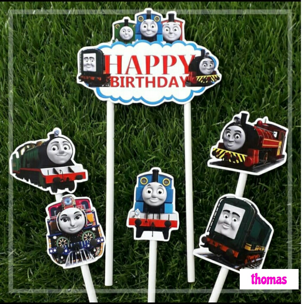 Jual topper toper cake hiasan kue ulang tahun karakter thomas and ...