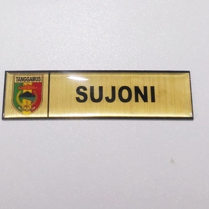 Jual NAMETAG POLOS BACKGROUND EMAS | Shopee Indonesia