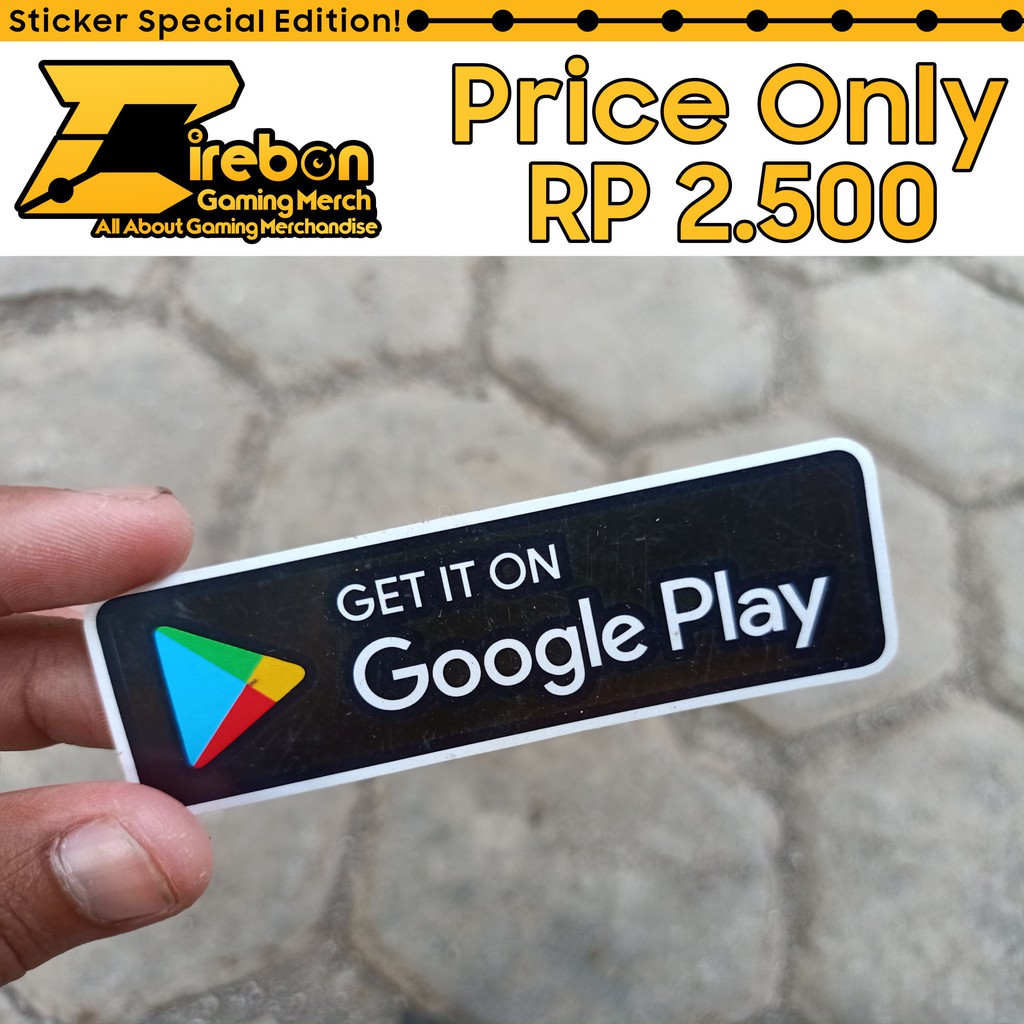 Jual Sticker Stiker Google Play Store Get It On Google Playstore ...