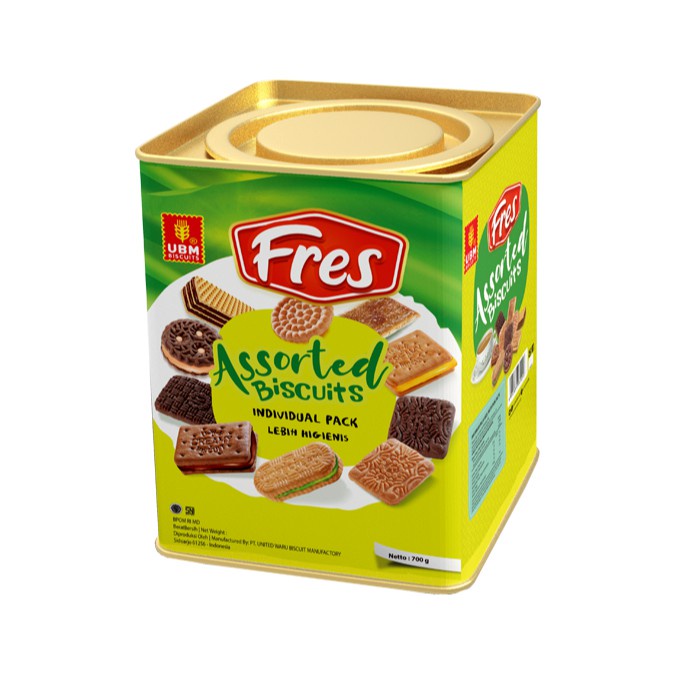 Jual UBM Biscuits Fres Assorted 700g / biskuit kaleng | Shopee Indonesia