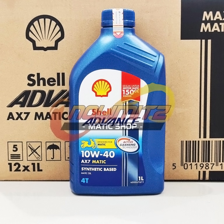 Jual Oli Shell Advance AX7 10W-40 1L Matic Scooter NMAX Aerox 155 XMAX ...