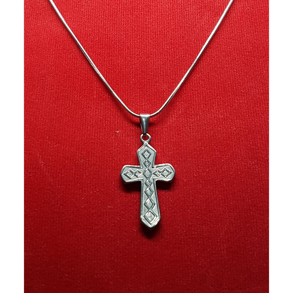 Jual leontin salip ukir tengah - besi putih asli ambon | Shopee Indonesia