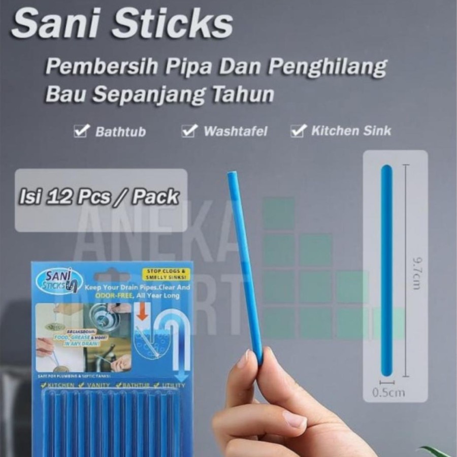 Jual sani stick clean pipes alat pembersih saluran air pipa anti ...