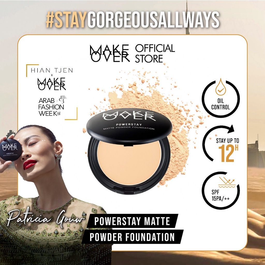 Jual MAKE OVER Powerstay Matte Powder Foundation 12 g - Bedak Padat ...