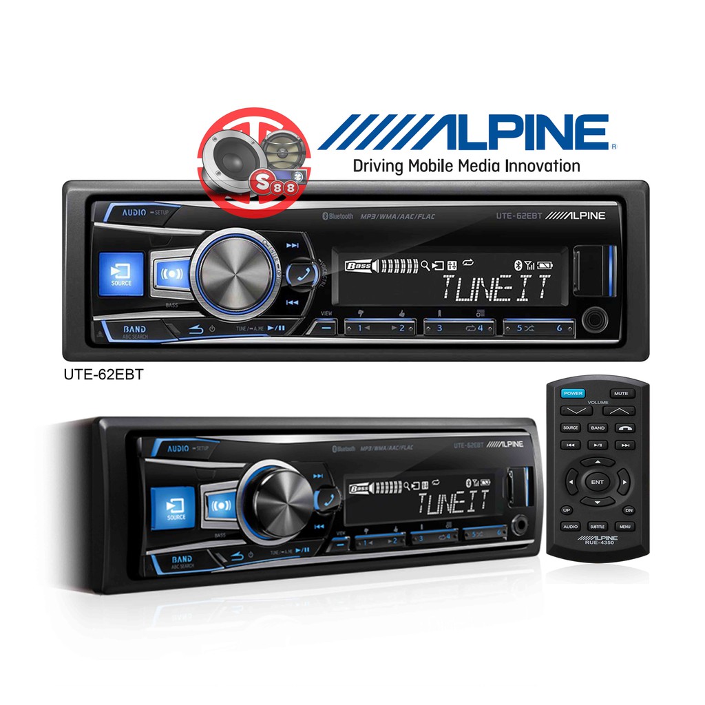 Jual Alpine UTE-62EBT Digital Headunit Mobil Single Din Sound Quality ...