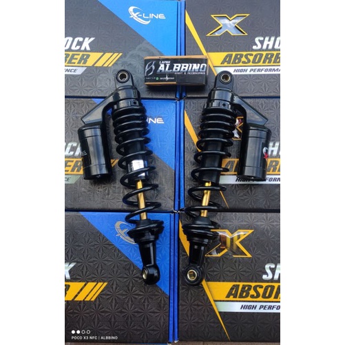 Jual Shock X-Line As GOLD Full black Copy RCB Tabung as Chrome Shok ...