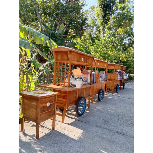 Jual Gerobak angkringan grobak kayu grobak kopi atau robang angkringan ...
