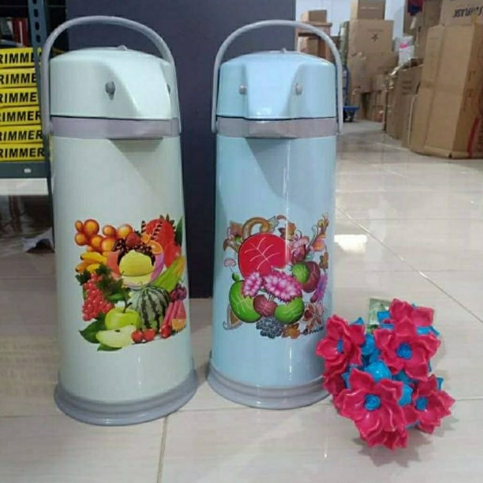 Jual Sunflask Thermos Air Panas 2.5 Liter , Termos pencet Plastik ...