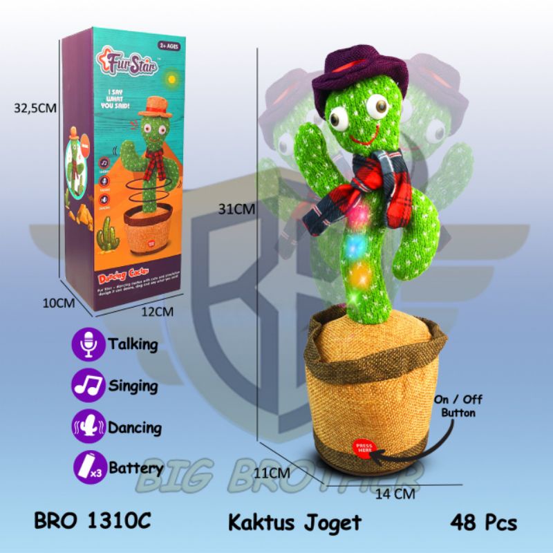 Jual PROMO BRO1310 Boneka Pohon Kaktus Goyang Joget Dance Bisa Bicara ...