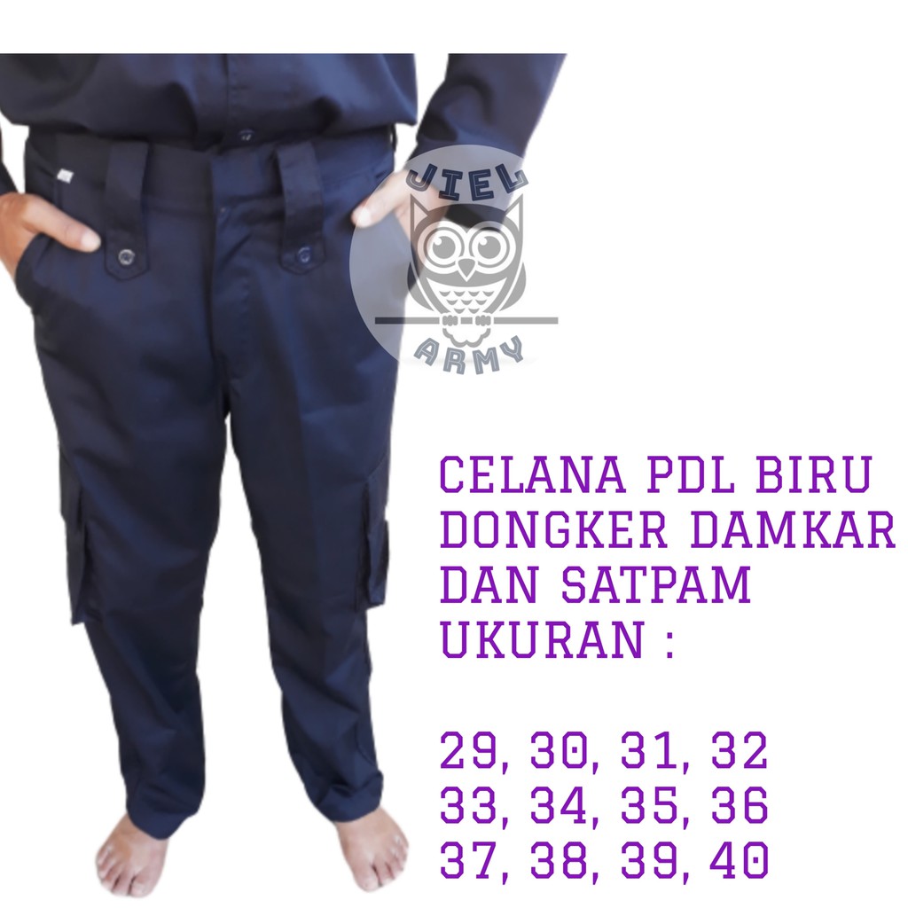 Jual Celana PDL Biru Dongker Celana Lapangan Pemadam Kebakaran Satpam | Shopee Indonesia