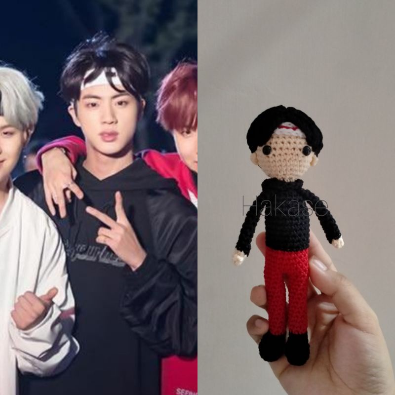 Jual Boneka Rajut BTS Jin (Mic Drop) | Shopee Indonesia
