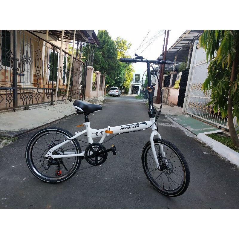 Jual Sepeda lipat 20 inch 7 speed diskbrake (merk new speed) | Shopee ...