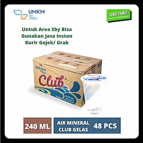 Jual Air Minum Gelas Club 240 ML Satu Dus | Shopee Indonesia