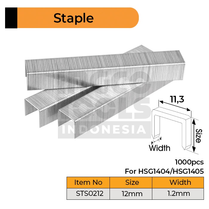 Jual Refill Isi Ulang Staple Gun INGCO STS0212 12 Mm Isi 1000 Pcs U ...