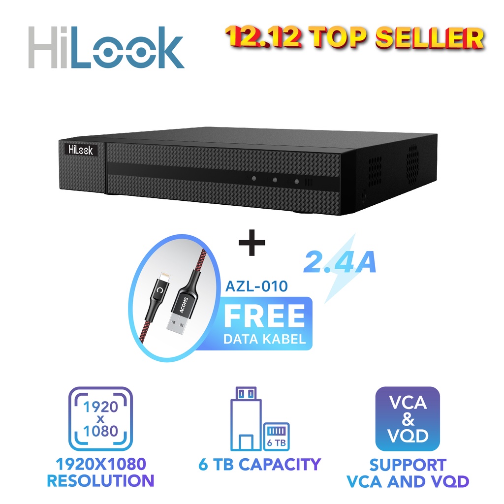 Jual Dvr Hilook 8Ch Oem Hikvision - Perekam Kamera Cctv 2Mp 208G-F1S ...