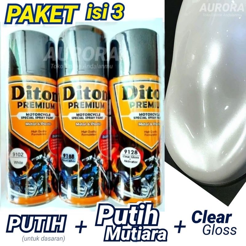 Jual PAKET Pilok Diton Premium White Putih + Putih Mutiara Pearl White ...