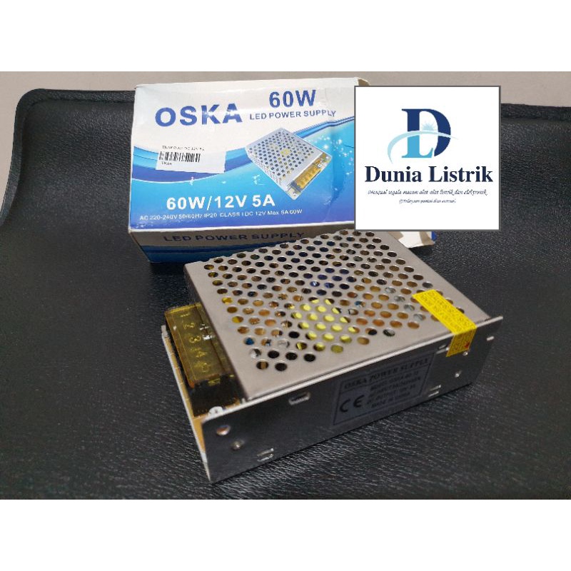 Jual Trafo led strip atau trafo ac dc 5A 60w 12v | Shopee Indonesia