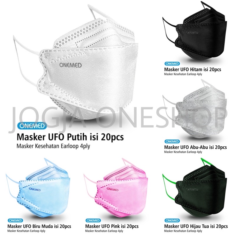 Jual MASKER UFO ONEMED ISI 20 PCS - MASKER KF94 ONEMED - MASKER EARLOOP ...