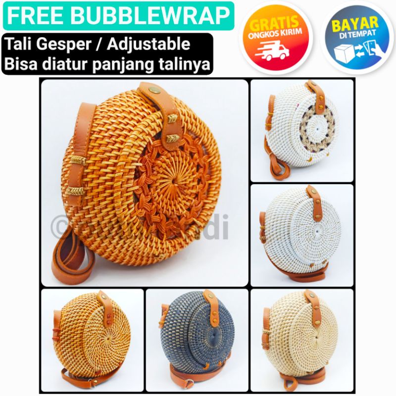 Jual Tas Rotan Bulat Original model Kendi 20cm | Shopee Indonesia