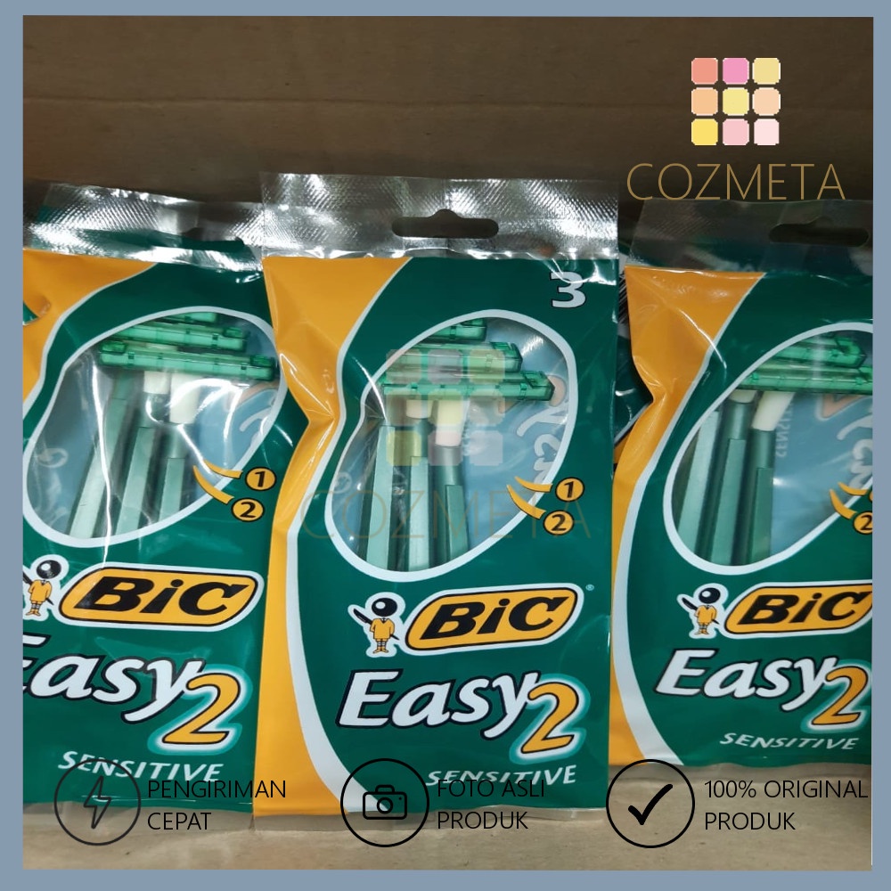 Jual BIC Easy 2 Sensitive Pisau Cukur isi 3pc | Shopee Indonesia