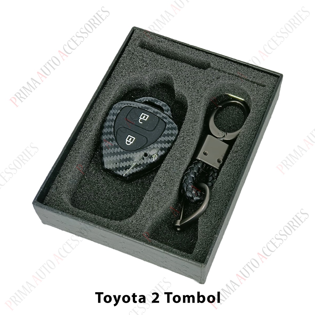 Jual Casing Kunci Remote Mobil Toyota Carbon Fiber - INNOVA 2 TOMBOL ...