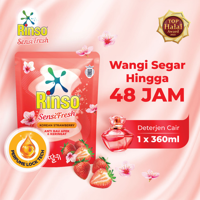 Jual Rinso Korean Strawberry Liquid 360ml | Shopee Indonesia