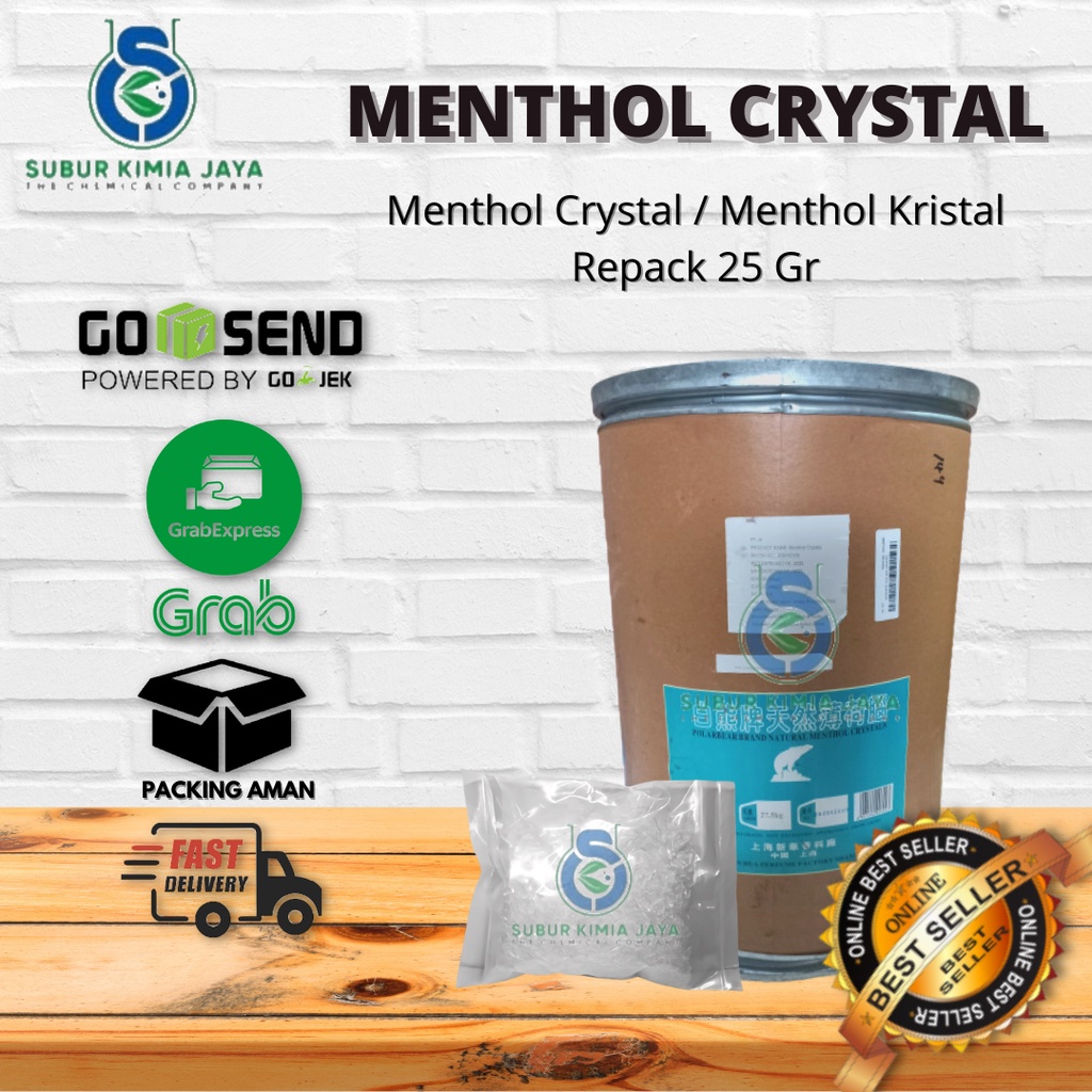 Jual MENTHOL CRYSTAL / kristal menthol Food Grade 25 gr | Shopee Indonesia