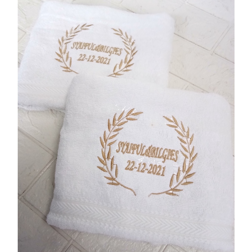 Jual Handuk Putih 30x40/handuk muka/handuk wajah/Custom handuk/handuk ...