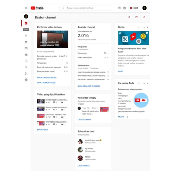 Jual akun youtube - channel youtube 6.000+ subscribe | Shopee Indonesia
