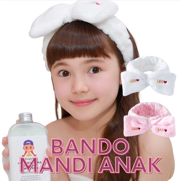 Jual Bandana/bando/hairband mandi anak "little glam girls " | Shopee ...