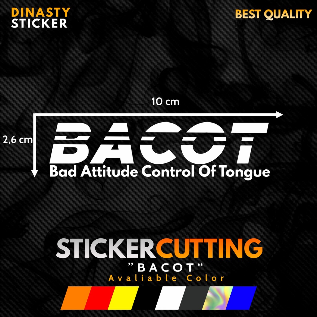 Jual STICKER STIKER CUTTING BACOT BAD ATTITUDE OF TONGUE | Shopee Indonesia