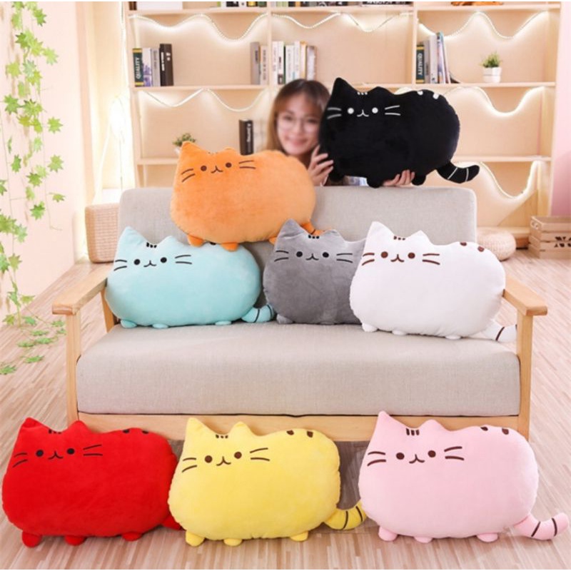 Jual Bantal Kucing Pusheen Ukuran XL Besar Soft Halus Boneka Bantal ...